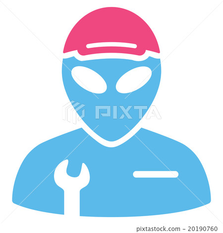 Alien Serviceman Flat Icon - Stock Illustration [20190760] - PIXTA