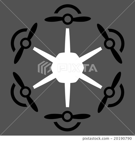 Flying Hexacopter Icon - Stock Illustration [20190790] - PIXTA