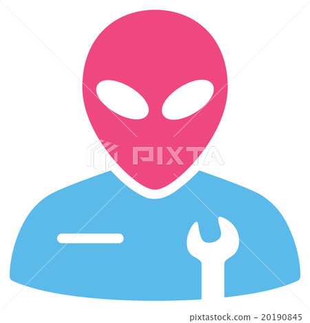 Alien Mechanic Flat Icon - Stock Illustration [20190845] - PIXTA