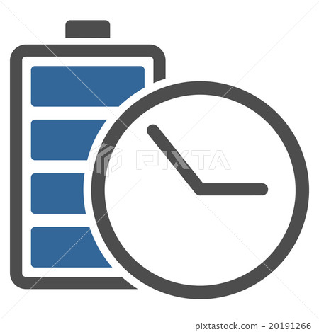 Battery Clock Icon - Stock Illustration [20191266] - PIXTA