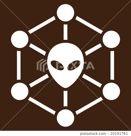 Alien Network Flat Icon-插圖素材 [20191761] - PIXTA圖庫