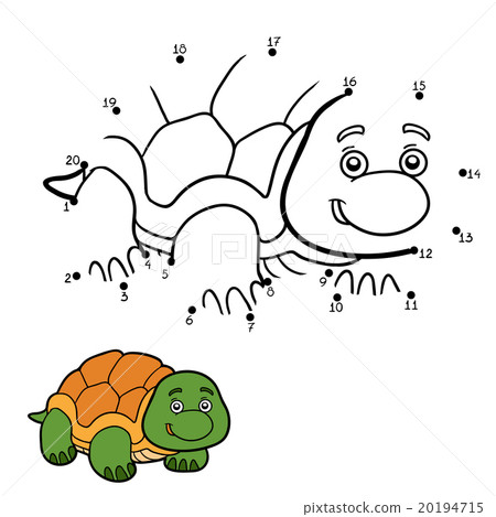 Numbers game for children (turtle) - Stock Illustration [20194715] - PIXTA