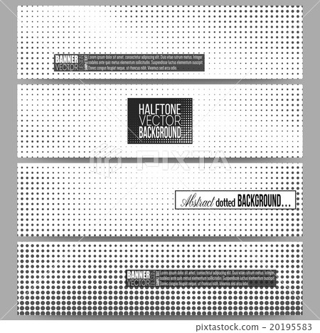 Set of modern vector banners. Halftone background - Stock Illustration ...