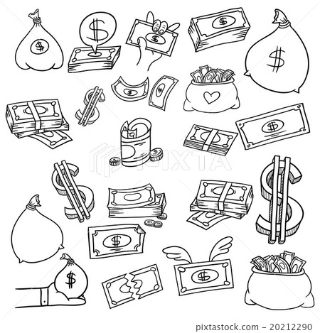 money doodle set. - Stock Illustration [20212290] - PIXTA