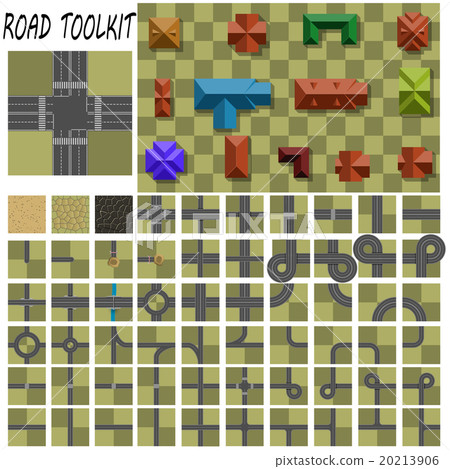 Road construction kit - Stock Illustration [20213906] - PIXTA