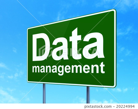 Data concept: Data Management on road sign - Stock Illustration ...