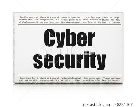Safety concept: newspaper headline Cyber Security - Stock Illustration ...
