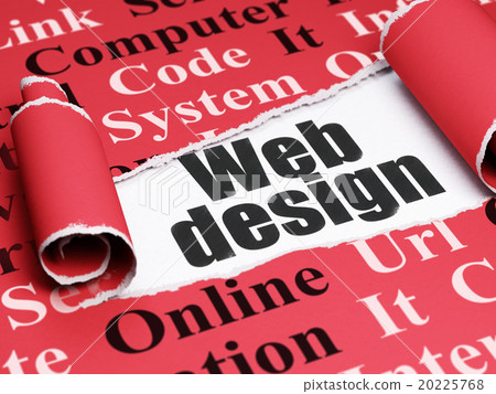 Web design concept: black text Web Design under - Stock Illustration ...