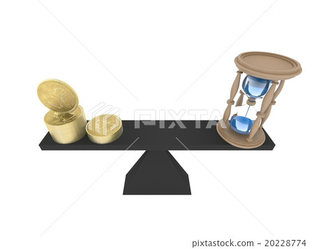 perfect balance between money and time - Stock Illustration [20228774 ...