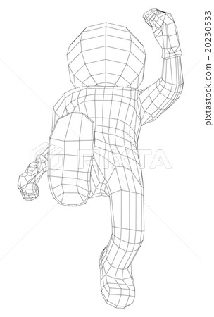 Puppet 3d man running - Stock Illustration [20230533] - PIXTA