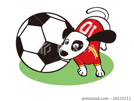 Dog soccer to play _ Red - Stock Illustration [20235211] - PIXTA