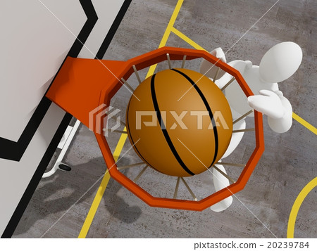slam dunking basketball, 3d - Stock Illustration [20239784] - PIXTA