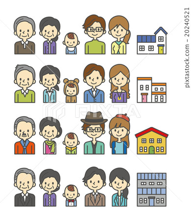 Family set [Simple character series] - Stock Illustration [20240521 ...