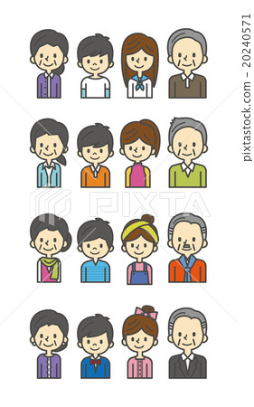 Family of four [Simple character series] - Stock Illustration [20240571 ...