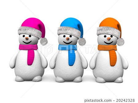 3 Snowmen - Stock Illustration [20242328] - PIXTA