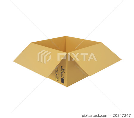 Open cardboard box for shipping goods. - Stock Illustration [20247247 ...