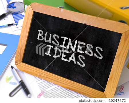 Business Ideas Concept Hand Drawn on Chalkboard. - Stock Illustration ...