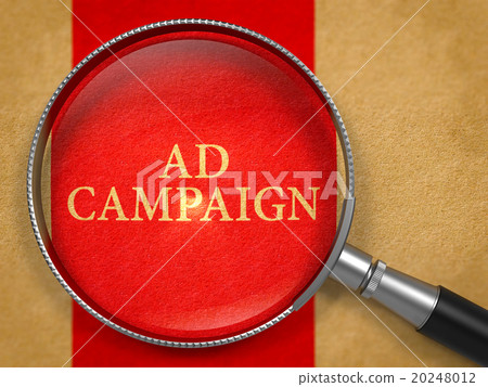 Ad Campaign Concept through Magnifier. - Stock Illustration [20248012 ...