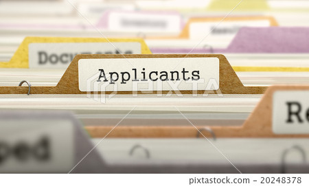 Folder in Catalog Marked as Applicants. - Stock Illustration [20248378 ...