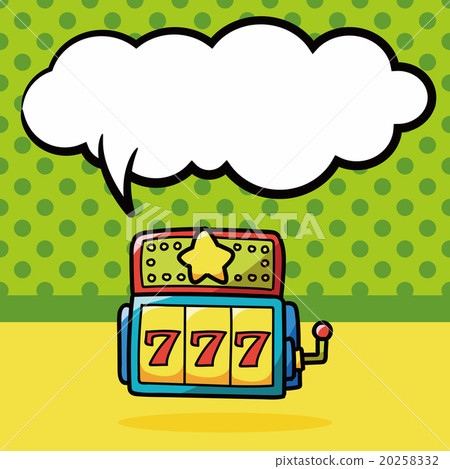 slot machine doodle, speech bubble - Stock Illustration [20258332] - PIXTA