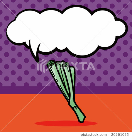 vegetable Shallot color doodle, speech bubble - Stock Illustration ...