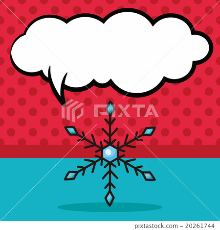 snowflake doodle, speech bubble - Stock Illustration [20261744] - PIXTA
