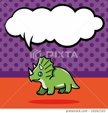 dinosaur doodle, speech bubble - Stock Illustration [20262103] - PIXTA