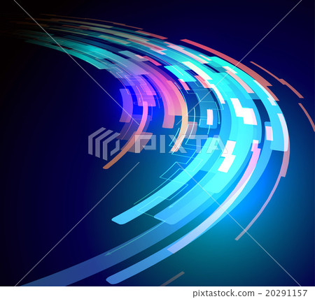 A line abstract image of a light that curves... - Stock Illustration ...
