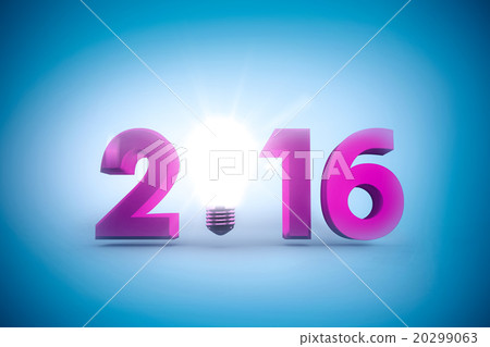 Composite image of 2016 with light bulb - Stock Illustration [20299063 ...