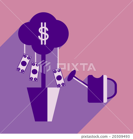 Flat design modern vector illustration icon Money - Stock Illustration ...