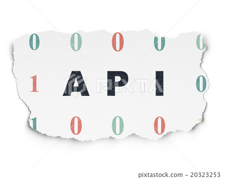 Programming concept: Api on Torn Paper background - Stock Illustration ...