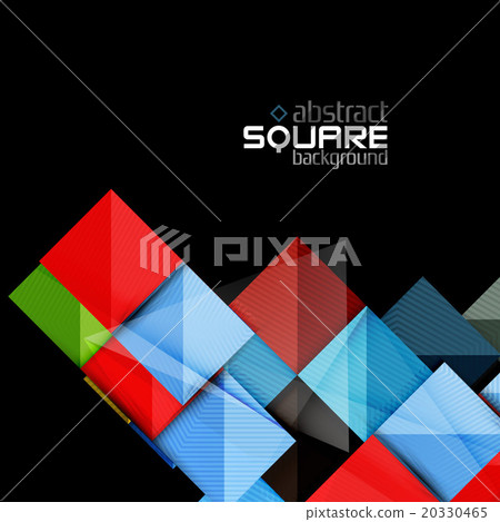 Glossy color squares on black. Geometric abstract - Stock Illustration ...