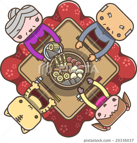 Oten at Kotatsu 02 - Stock Illustration [20336037] - PIXTA