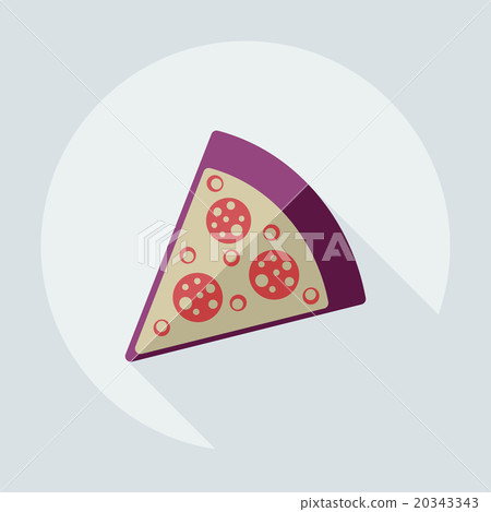 Flat modern design with shadow icons pizza - Stock Illustration ...