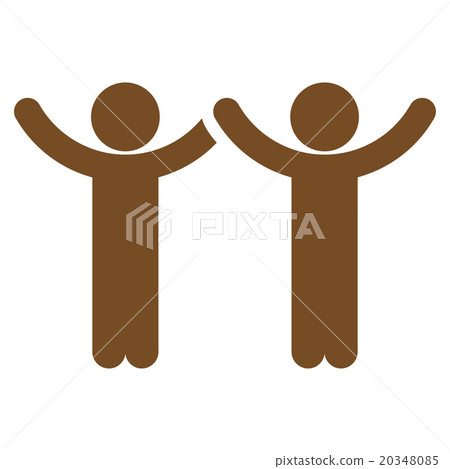 Hands Up Team Icon - Stock Illustration [20348085] - PIXTA