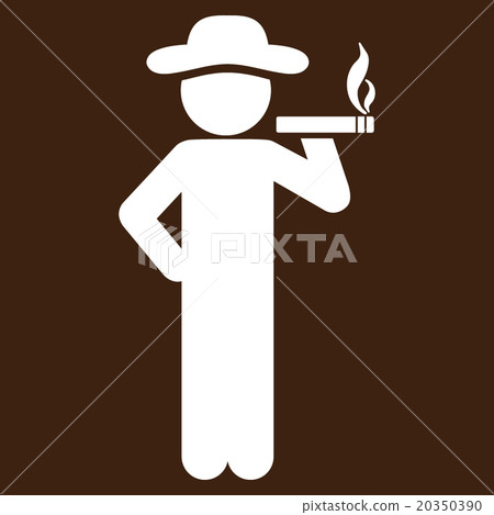 Smoking Guy Icon - Stock Illustration [20350390] - PIXTA