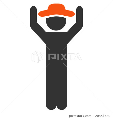 Male Hands Up Icon - Stock Illustration [20351680] - PIXTA
