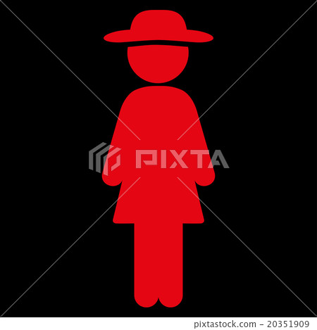 Standing Lady Icon - Stock Illustration [20351909] - PIXTA