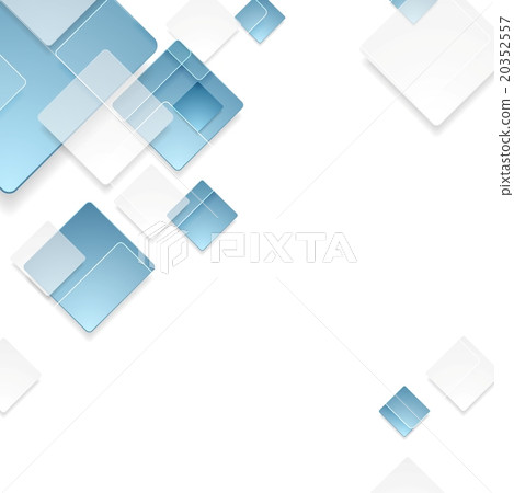 Abstract geometric tech blue squares design - Stock Illustration ...