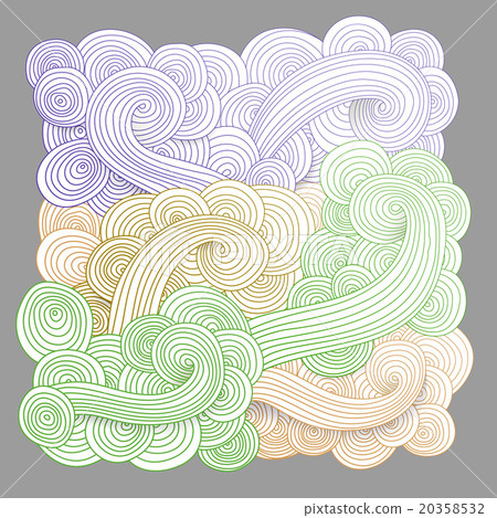 Tangled pattern, waves background. - Stock Illustration [20358532] - PIXTA