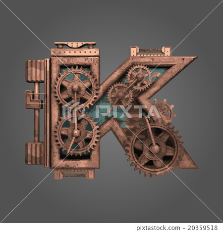 k vector rusted letter with gears - Stock Illustration [20359518] - PIXTA