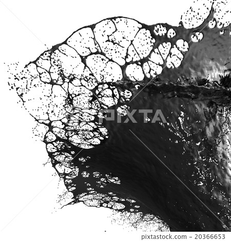 Splash of black fuel Oil. - Stock Illustration [20366653] - PIXTA