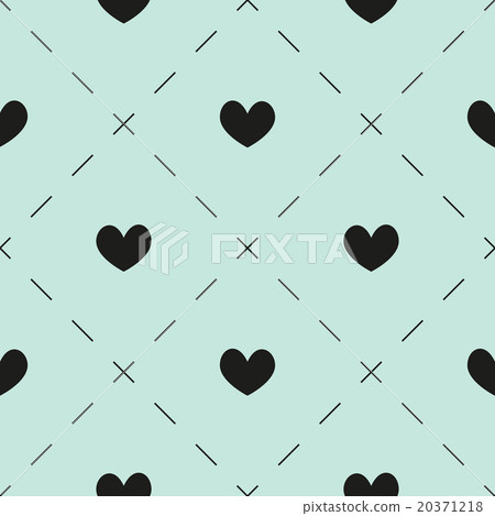 Hearts and dashes pattern - Stock Illustration [20371218] - PIXTA
