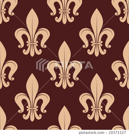 Brown and beige royal seamless pattern - Stock Illustration [20373327 ...