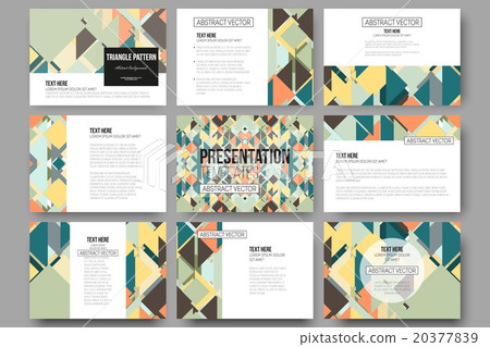 Set of 9 templates for presentation slides - Stock Illustration ...