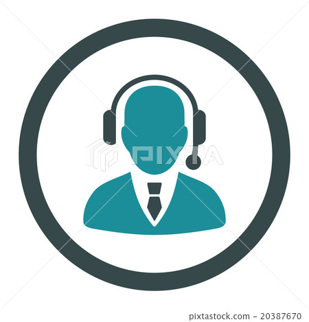 Operator Rounded Vector Icon - Stock Illustration [20387670] - PIXTA