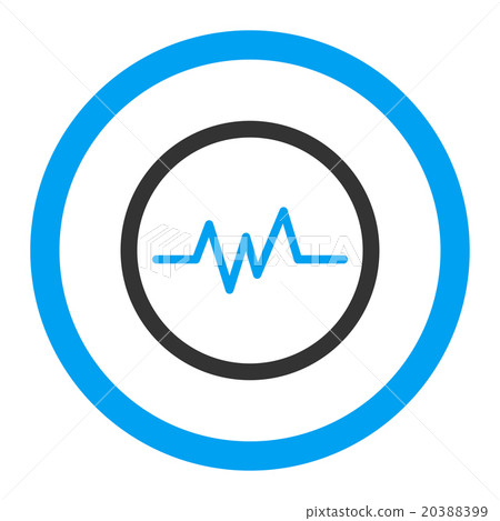 Pulse Monitoring Rounded Vector Icon - Stock Illustration [20388399 ...
