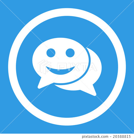 Happy Chat Rounded Vector Icon - Stock Illustration [20388815] - PIXTA