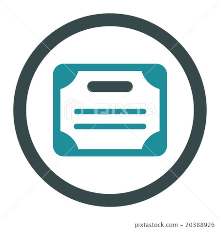 Certificate Rounded Vector Icon - Stock Illustration [20388926] - PIXTA