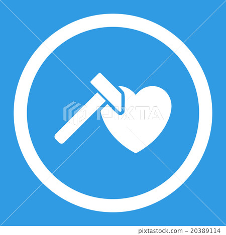 Heart Hammer Rounded Vector Icon - Stock Illustration [20389114] - PIXTA